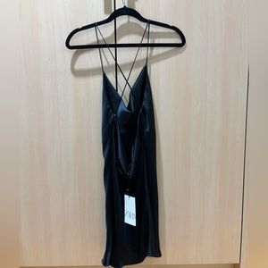 Zara | Dresses | Zara Satin Effect Short Dress | Poshmark